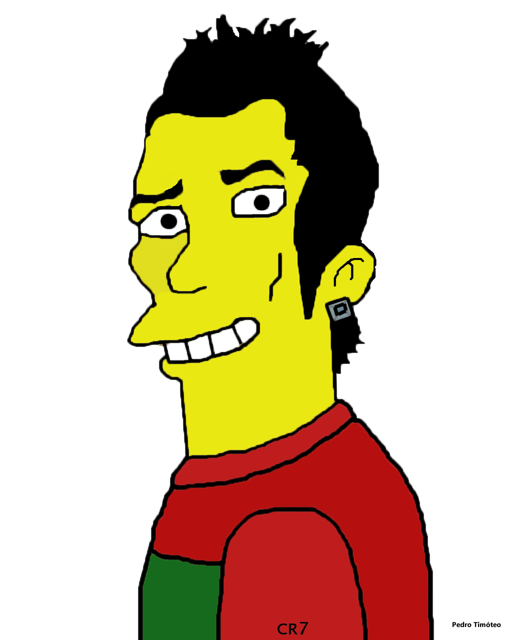 How To Draw Cristiano Ronaldo Simpsons